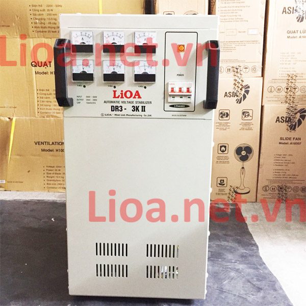 Ổn Áp Lioa 3 pha 3KVA có 2 Model SH3-3KII và DR3-3KII Thế Hệ Thứ Hai